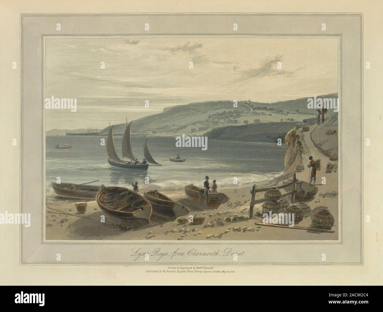 Lyme Regis - from Charmouth - Dorset Coastal landscape scenes around ...