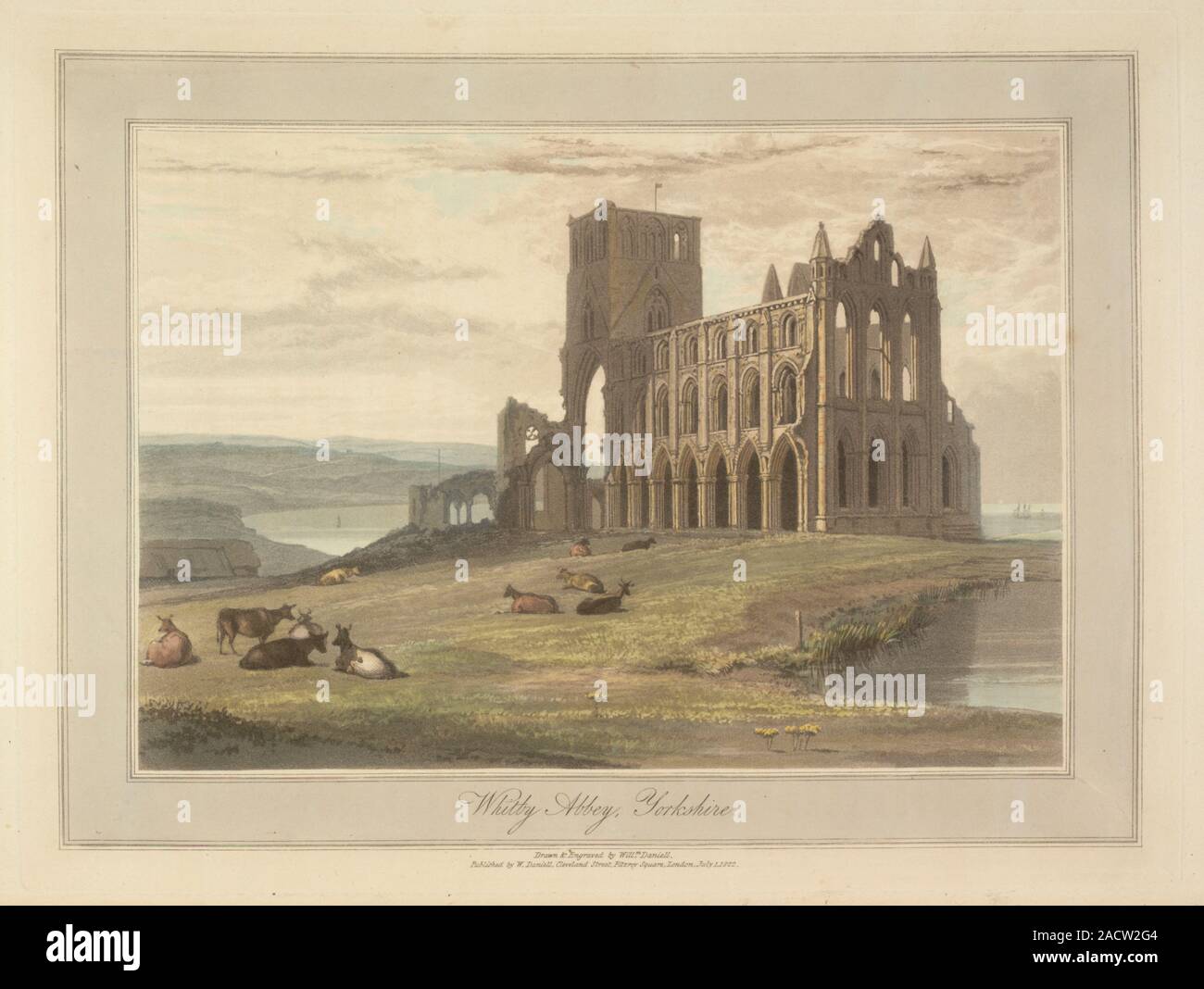 Whitby Abbey - Yorkshire Coastal landscape scenes around Great Britain ...