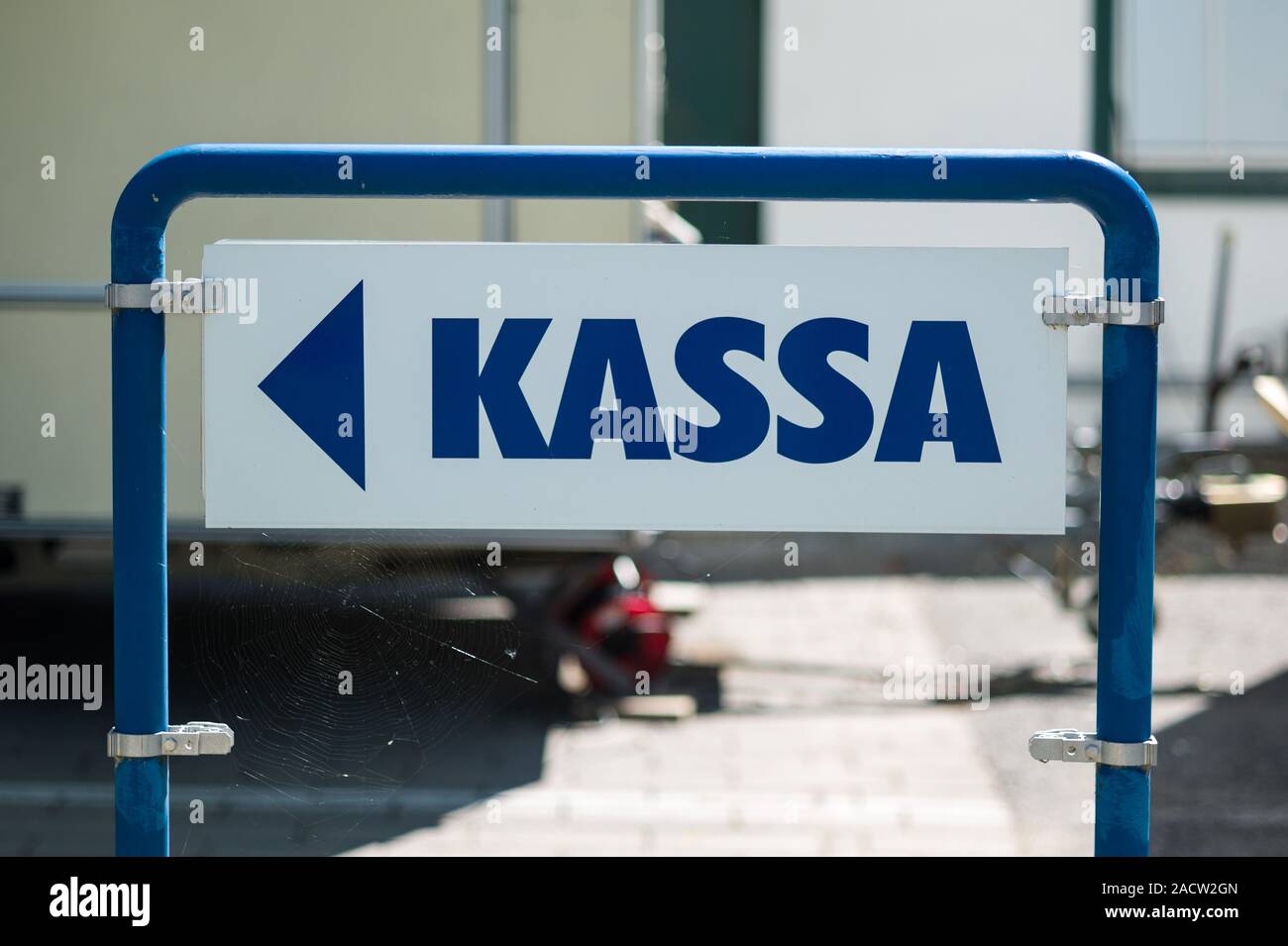 Sign cash desk Stock Photo - Alamy