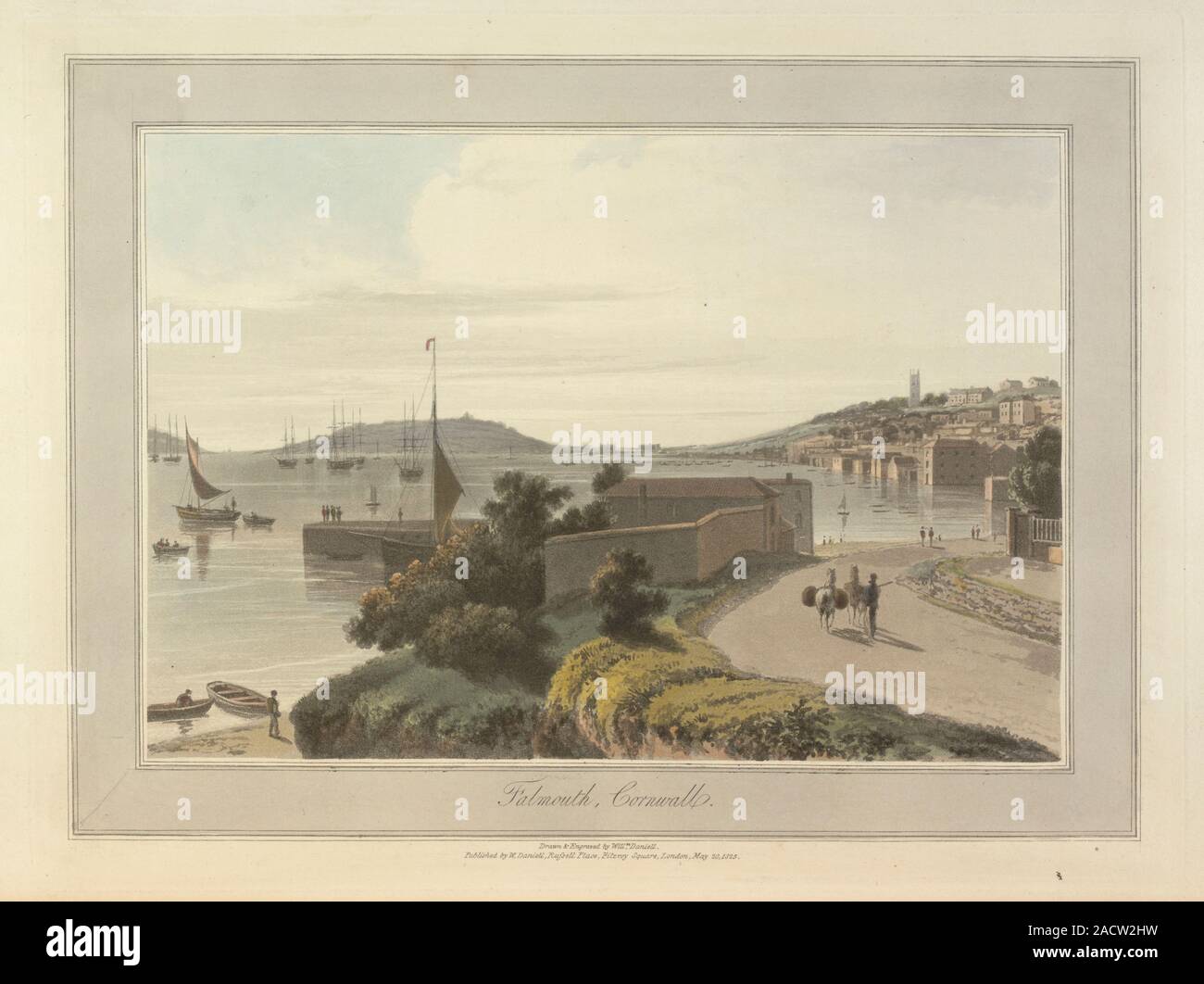 Falmouth - Cornwall. Coastal landscape scenes around Great Britain ...
