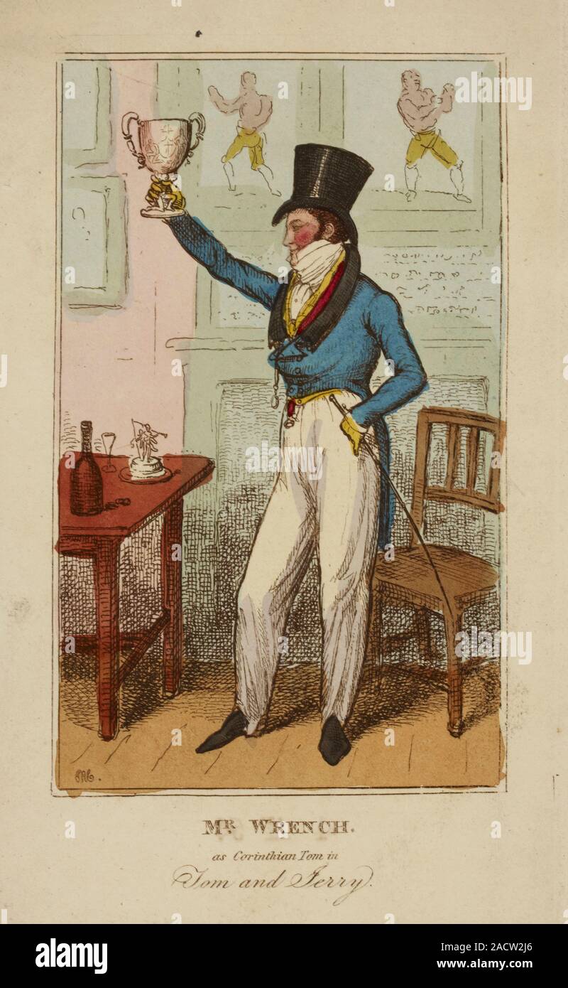 Mr Wrench as Corinthian Tom, in 'Tom and Jerry'. Man wearing a ...