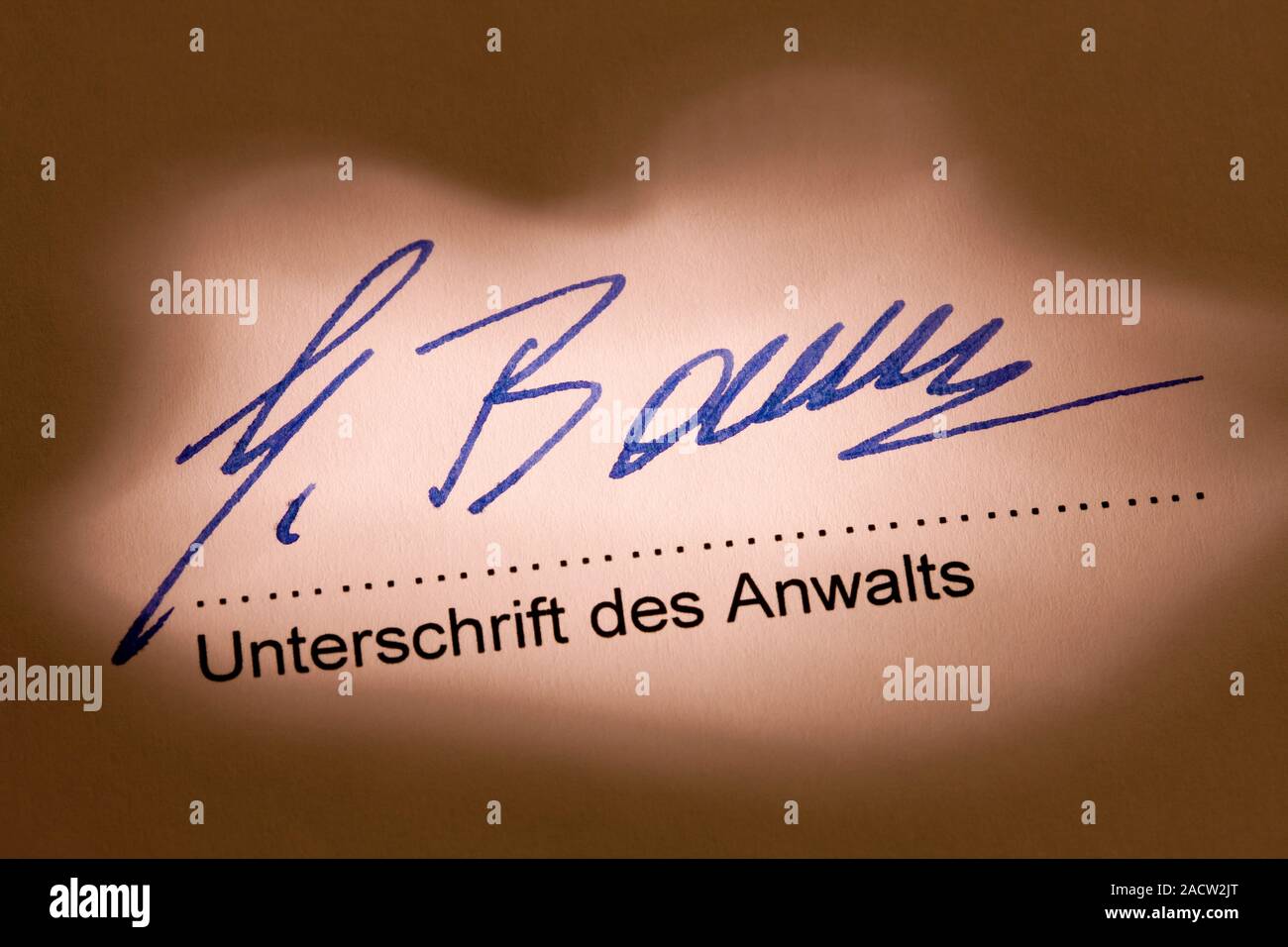 Handwritten document is signed Stock Photo - Alamy