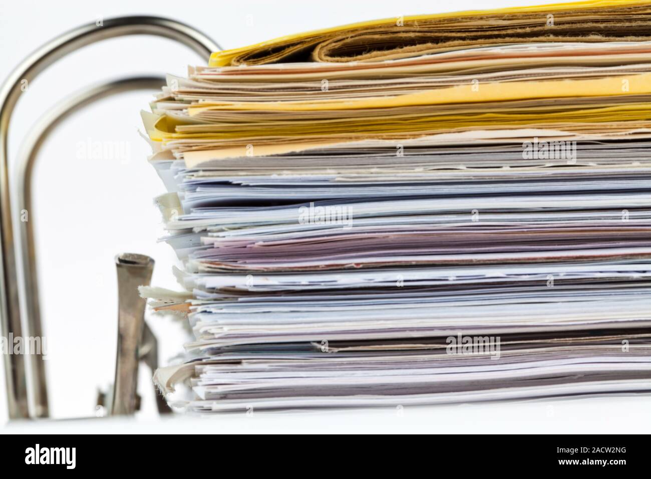 Files Folder with documents and papers Stock Photo - Alamy