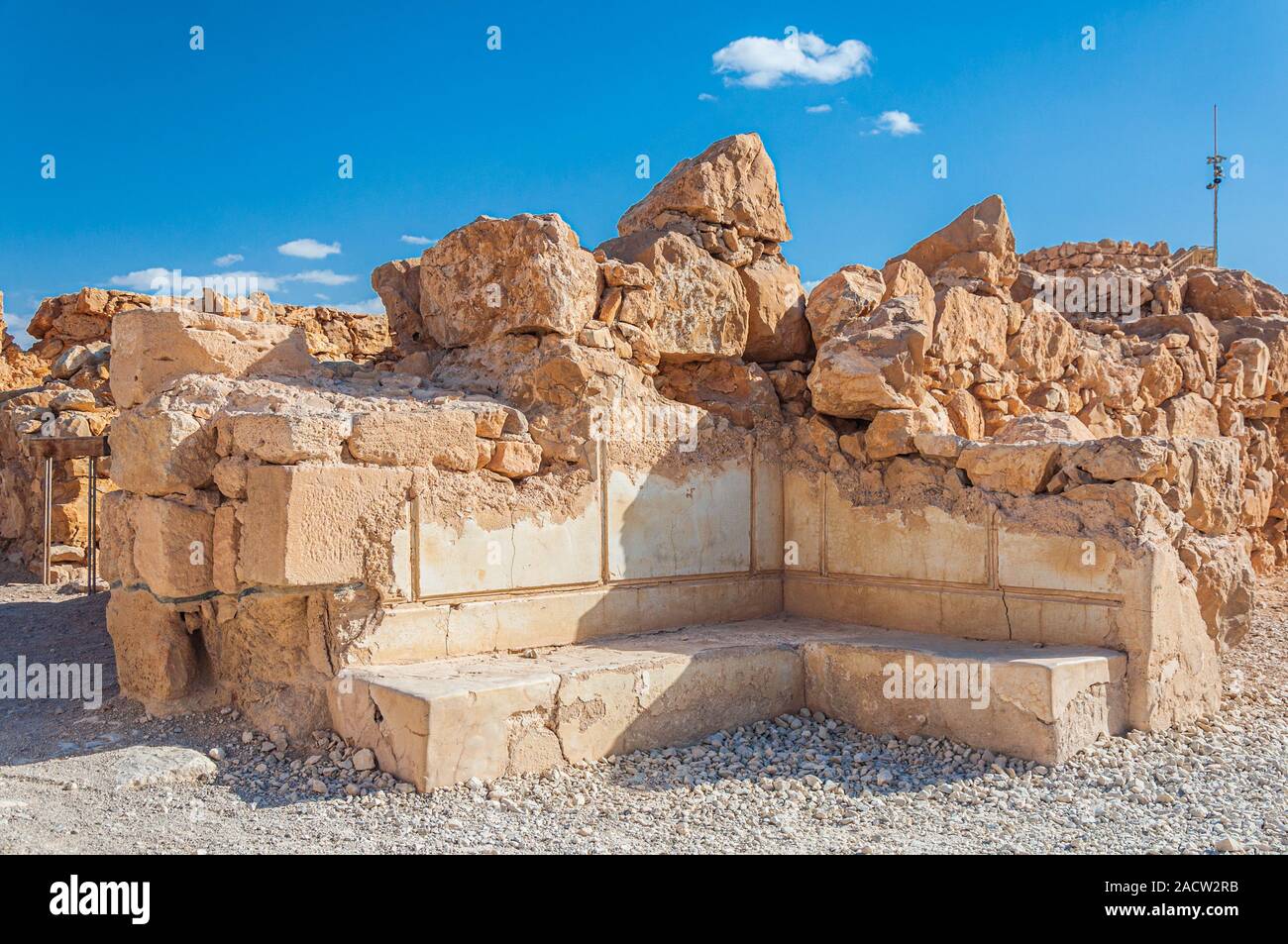 Ruins of ancient judaic Masada fortress, Israel Stock Photo - Alamy