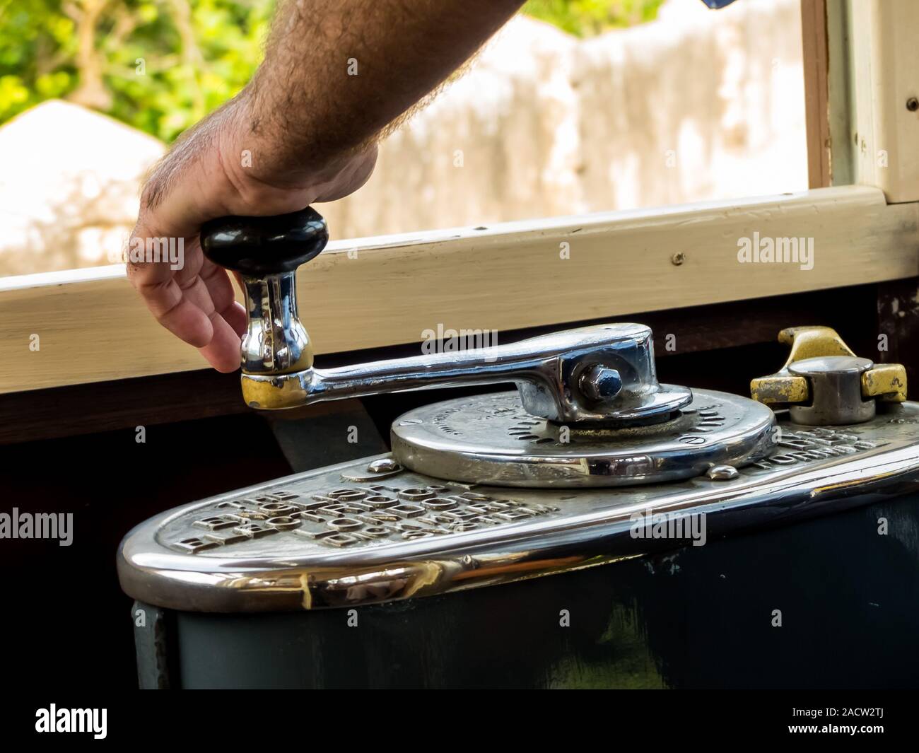 throttle control of a tramway Stock Photo - Alamy