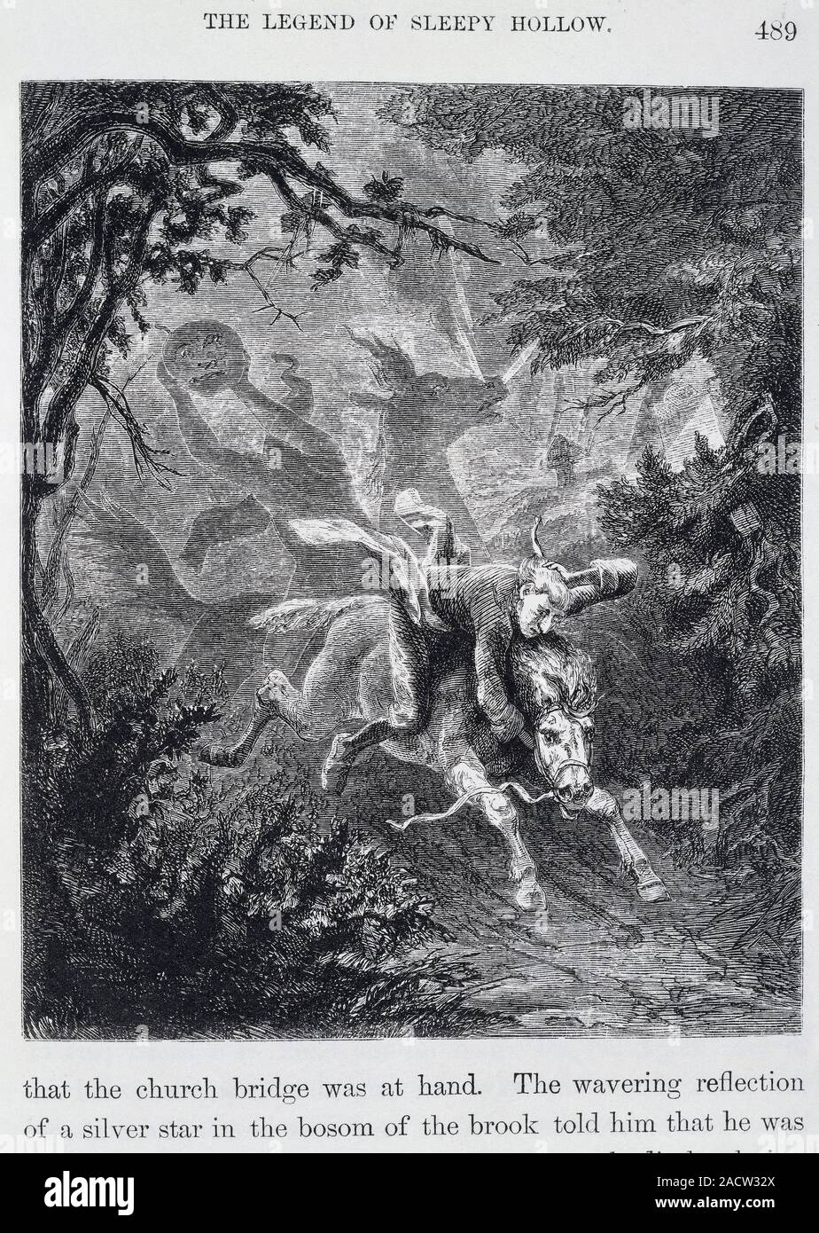 Ichabod Crane And The Headless Horseman Sleepy Hollow