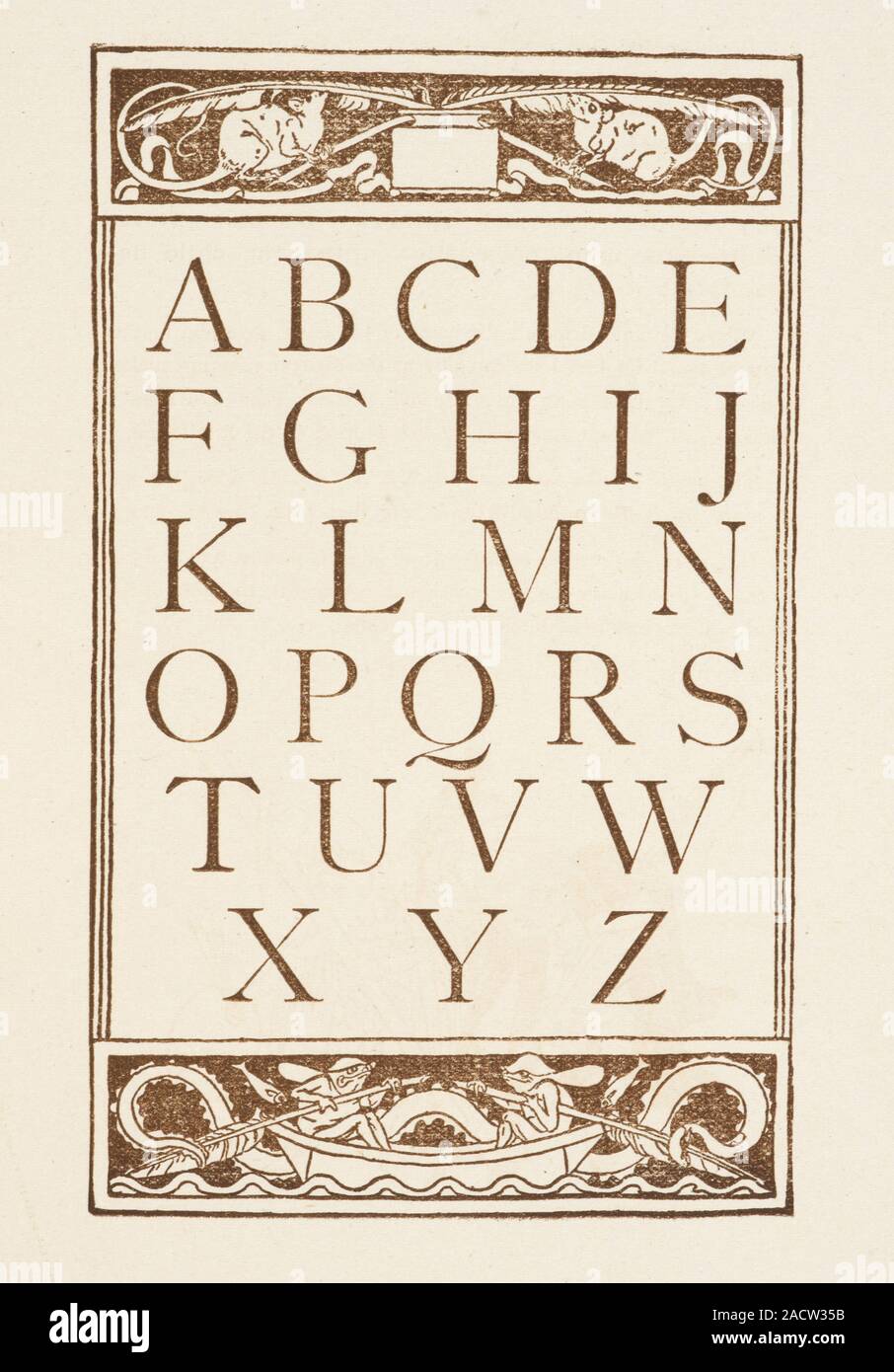 Letters of the alphabet. The Golden primer, Illustrated by Walter Crane ...