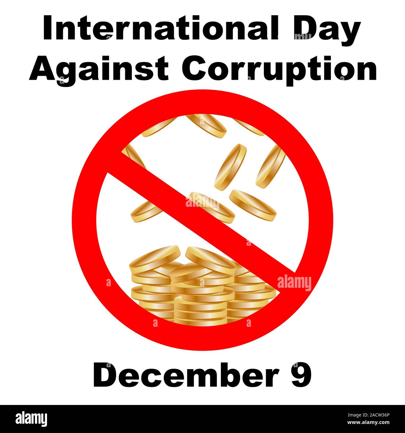International Anti-corruption day icon, logo, symbol, sign. Isolated on ...