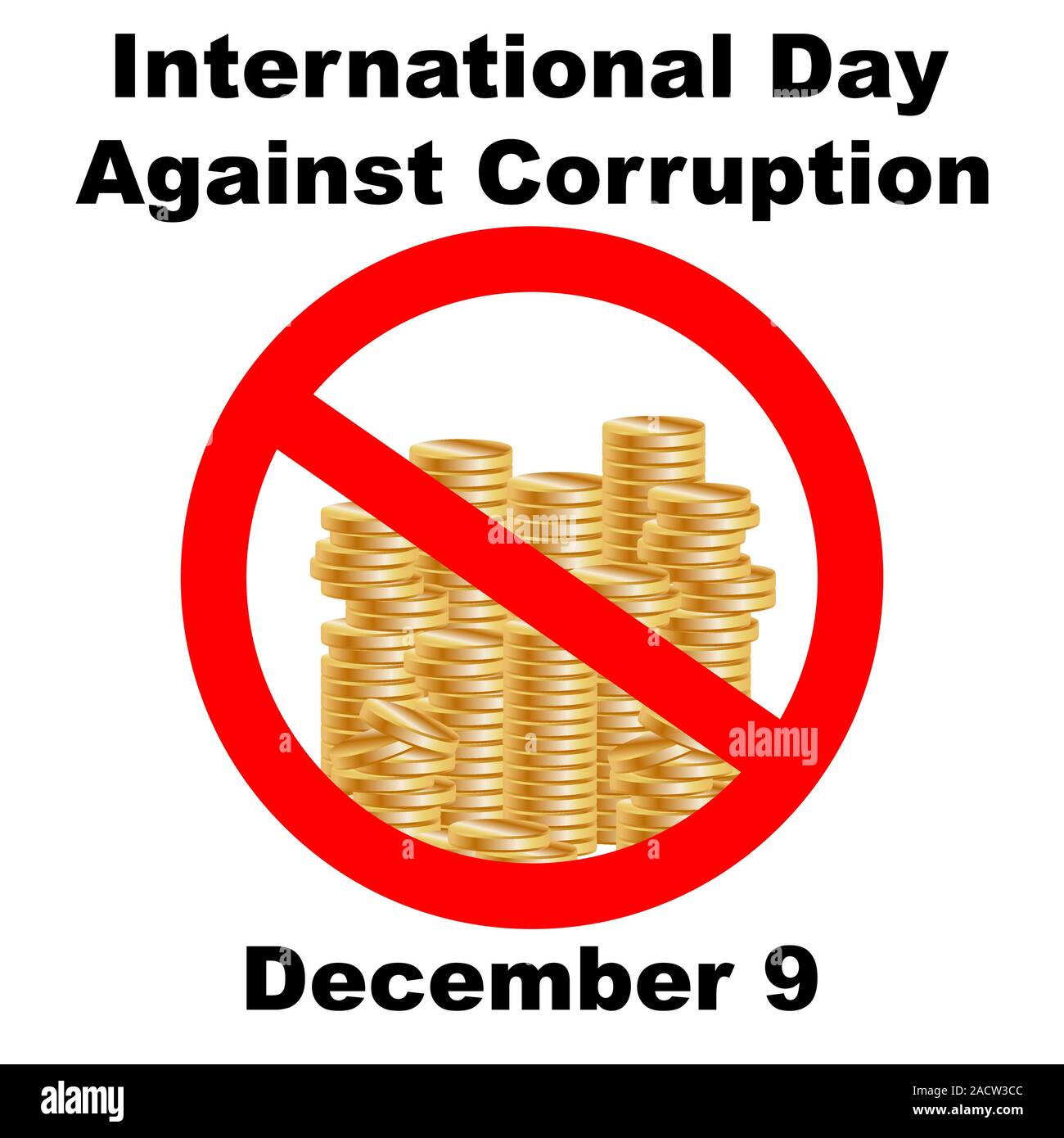 International Anti-corruption day icon, logo, symbol, sign. Isolated on ...