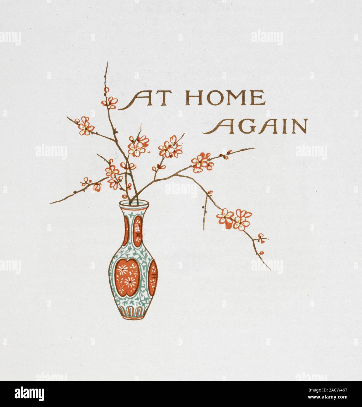 Title page from At Home Again with a picture of a vase. Author John G ...