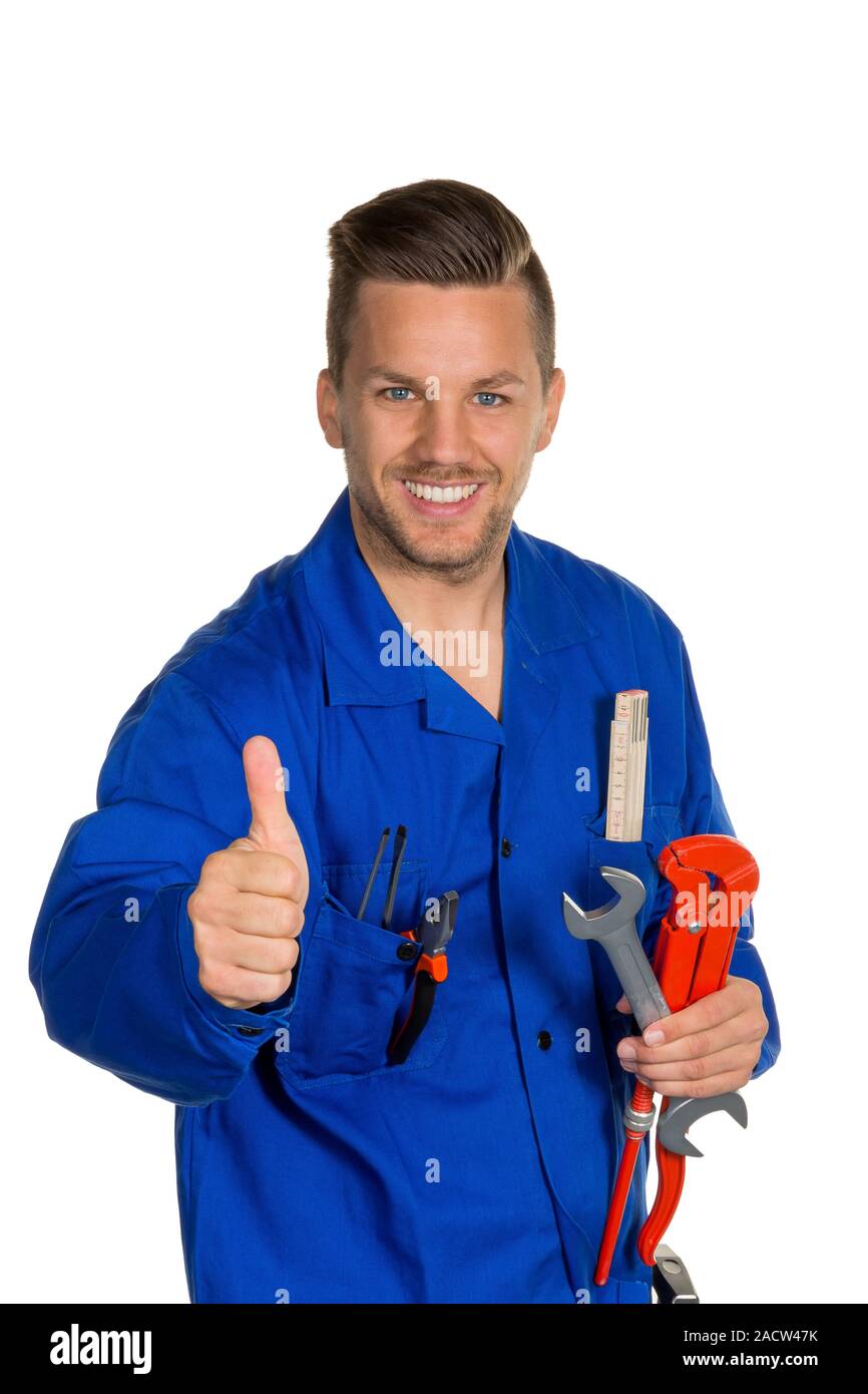 Craftsman with tools Stock Photo - Alamy
