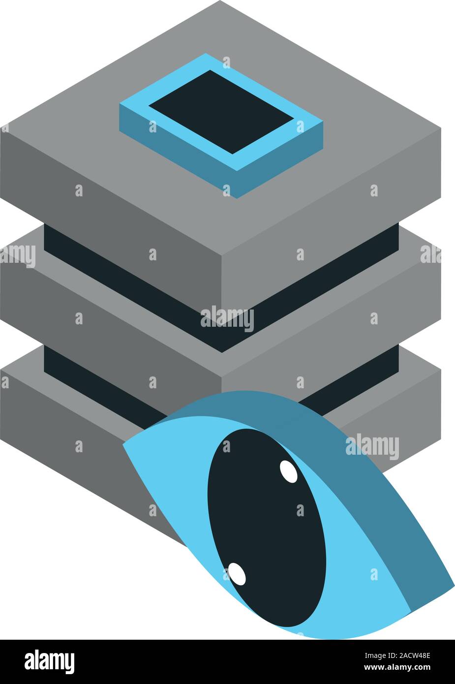 data center disks with eye human Stock Vector Image & Art - Alamy