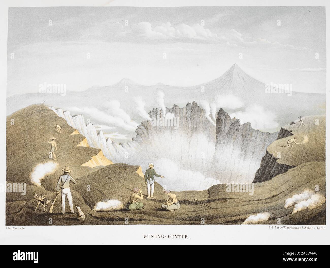 Gunung Guntur. Mount Guntur is an active volcano in western Java ...