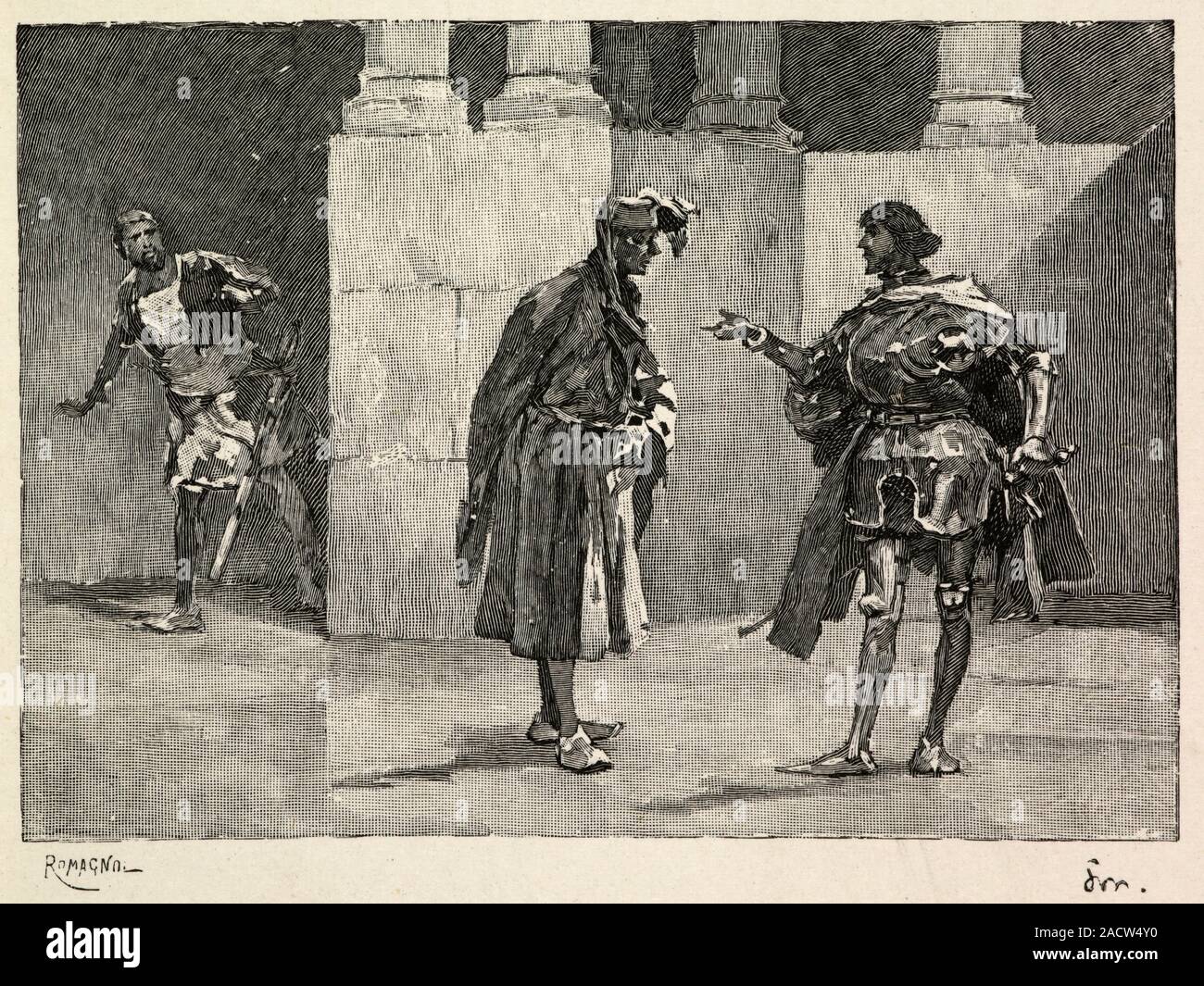Othello observes Cassio's reaction while Iago questions him about the ...