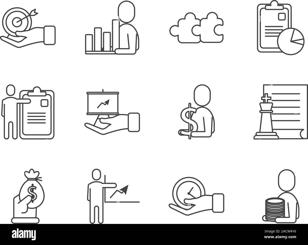 bundle of business success icons Stock Vector Image & Art - Alamy