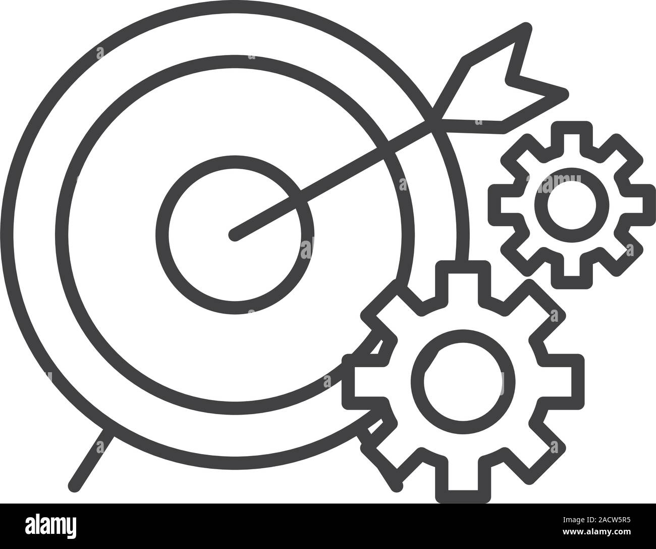 target arrow with gears settings Stock Vector Image & Art - Alamy