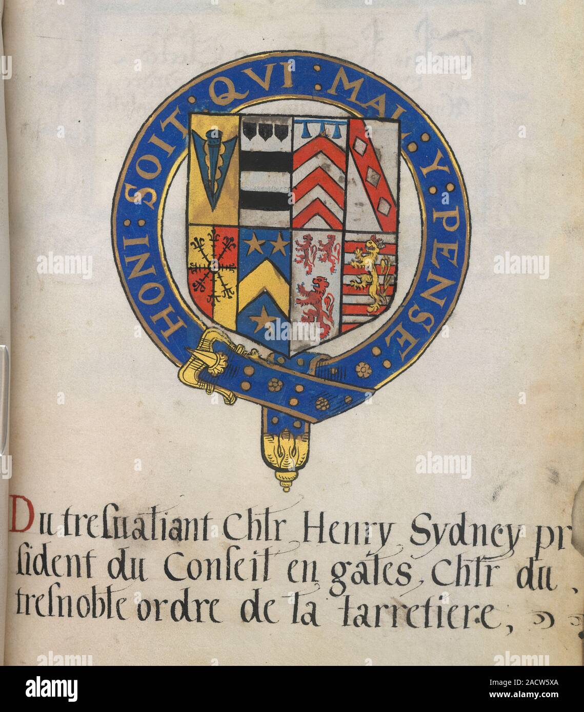 Coat of Arms of Sir Henry Sydney, President of the Council of Wales ...