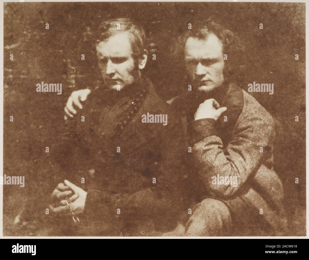 Thomas Duncan R.S.A. and his brother James. Half-length seated portrait ...