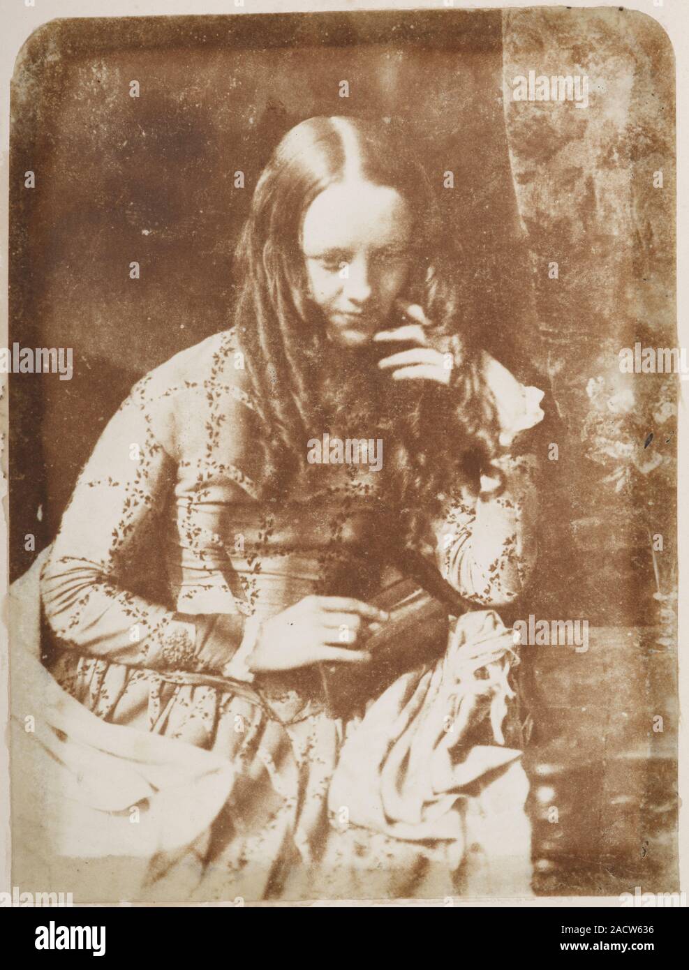 Miss Munro. Three-quarter length seated portrait of Justine Monro ...