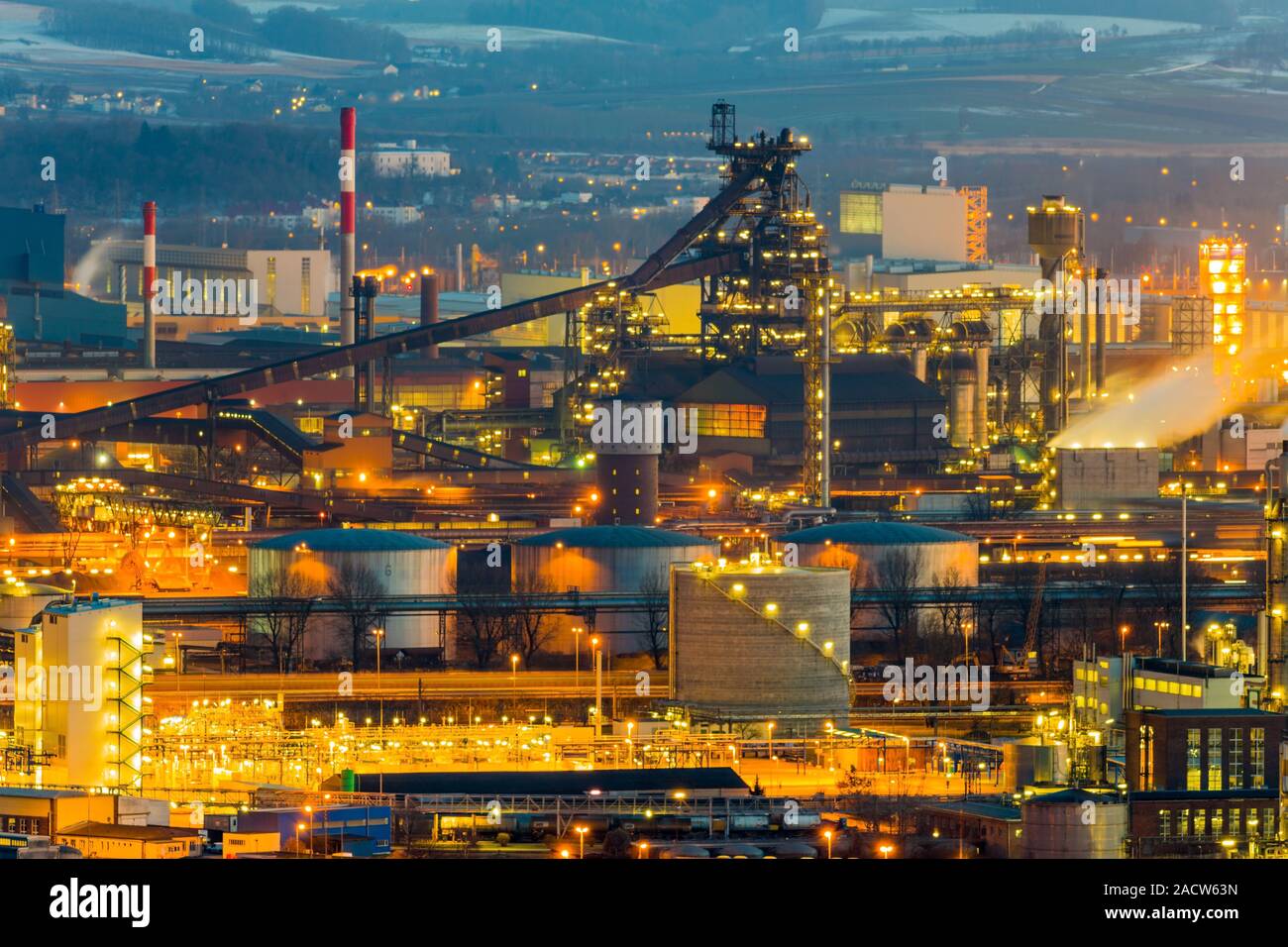 Austria, Linz, industrial area Stock Photo - Alamy