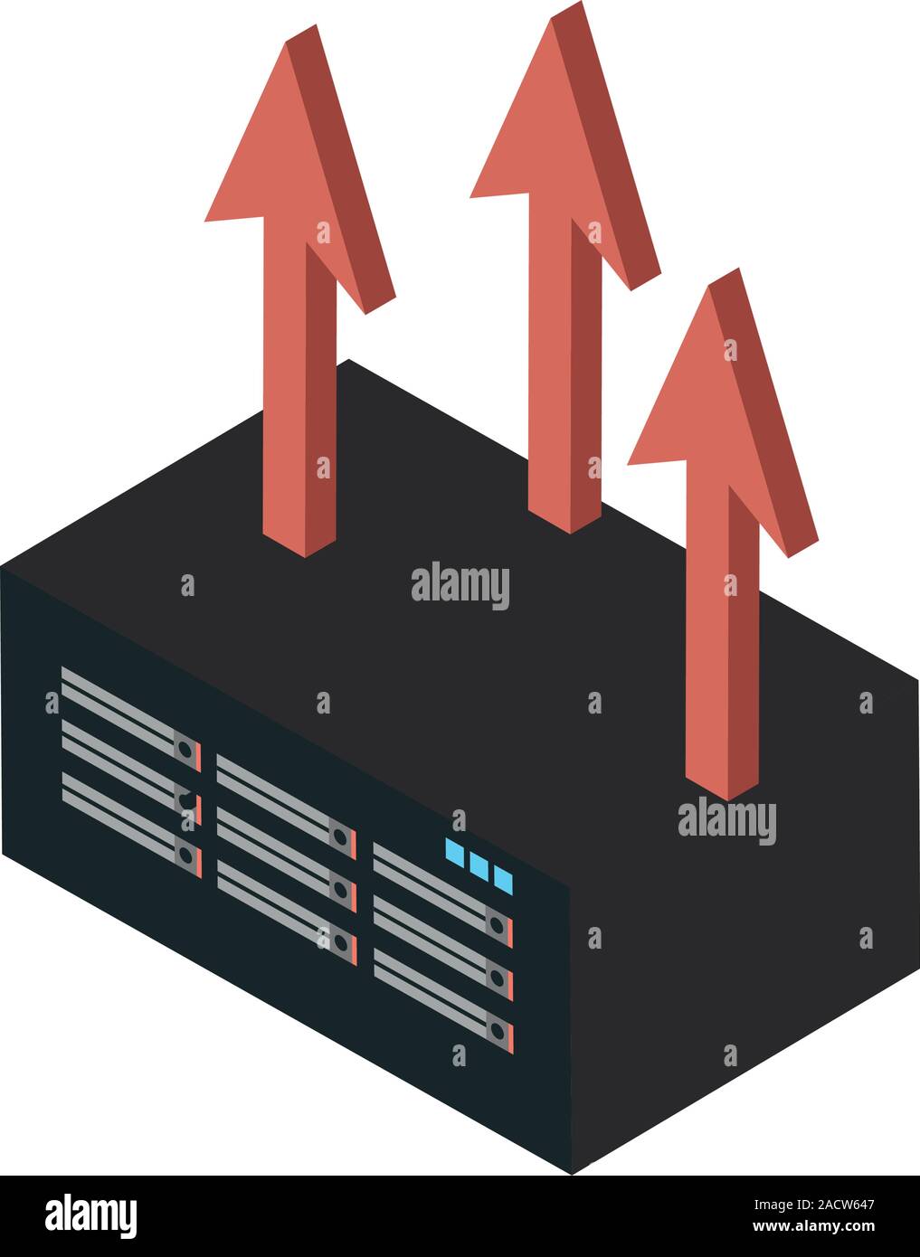 data server tower with arrows up Stock Vector Image & Art - Alamy