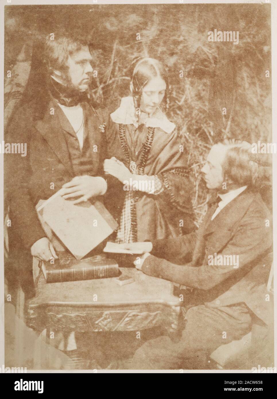 Dr George Bell, Miss Bell and Revd. Thomas Bell. Outdoor portrait group ...