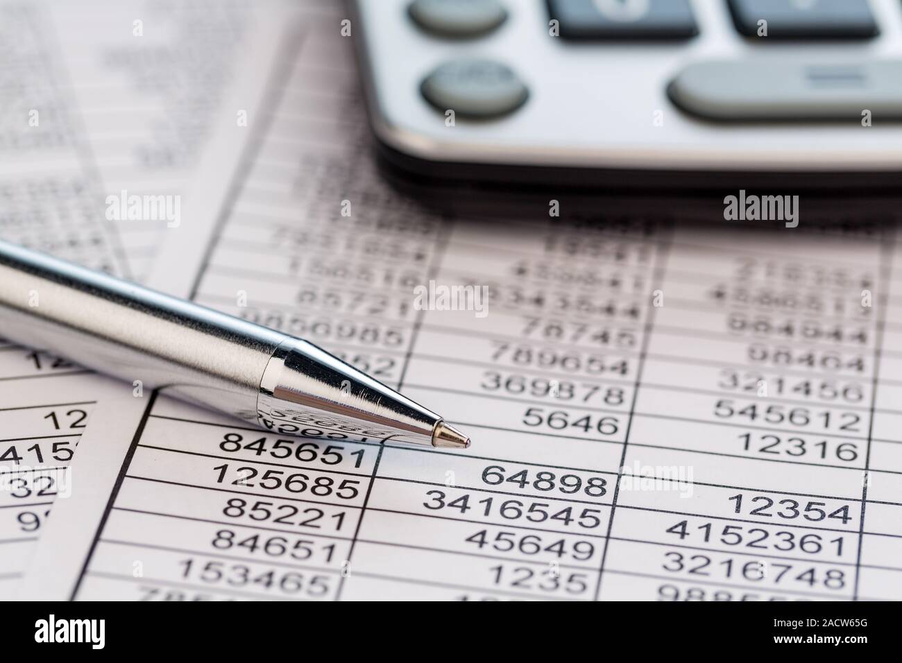 Calculators and statistics Stock Photo - Alamy