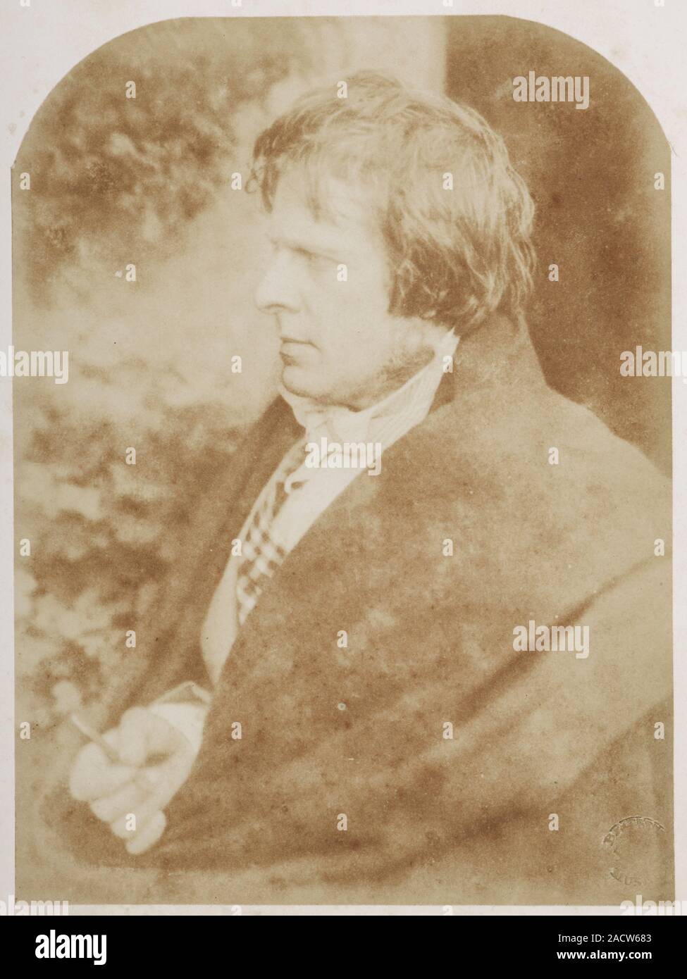 David Octavius Hill. Head-and-shoulders left profile portrait of David ...