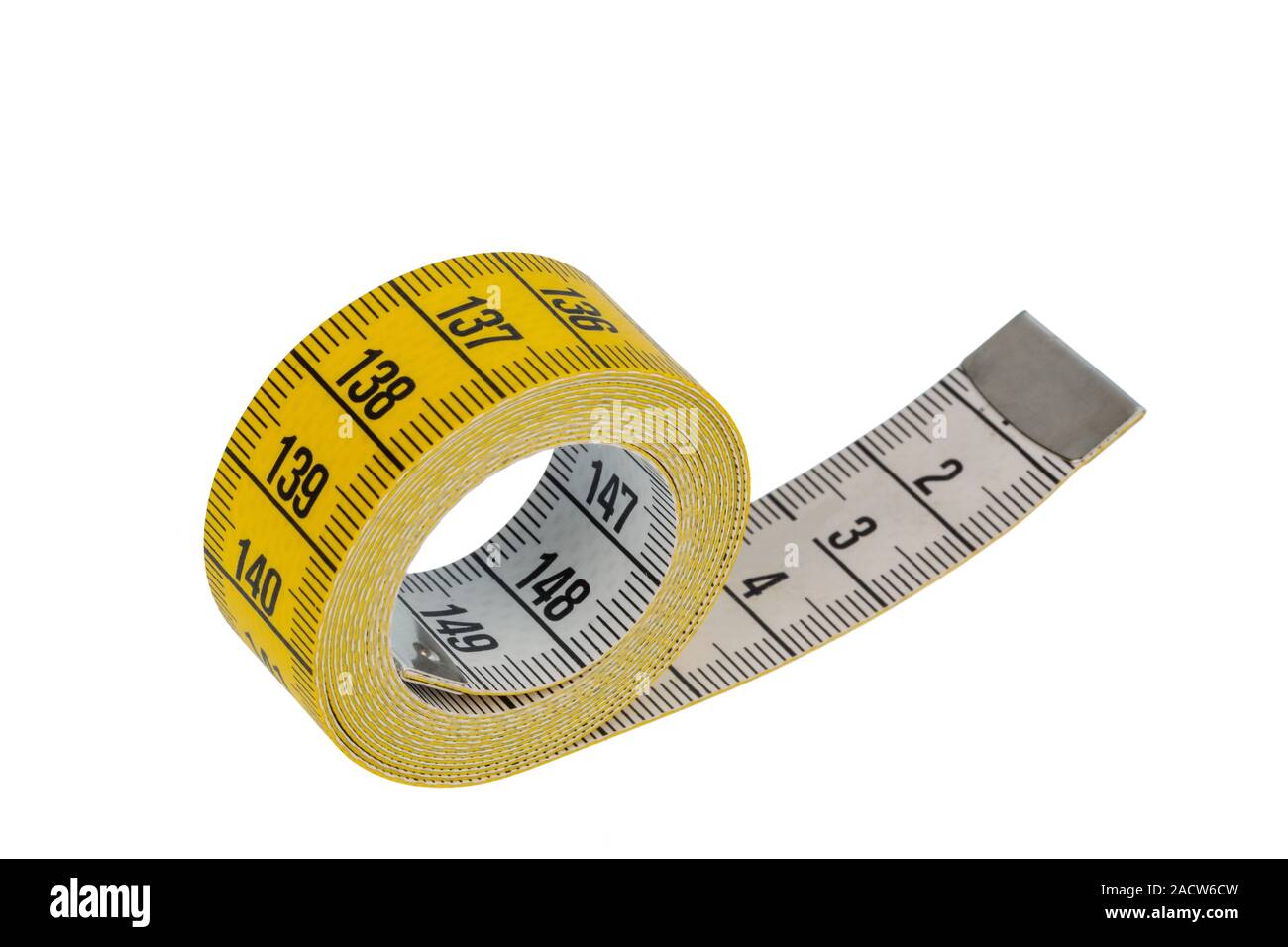 Yellow tape measure Stock Photo - Alamy