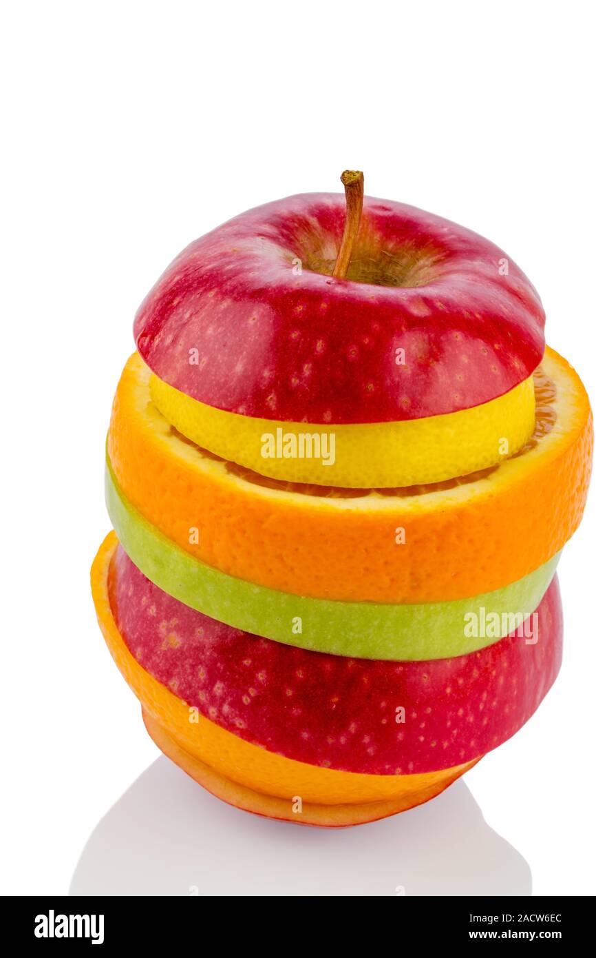 Different slices of fruit Stock Photo - Alamy