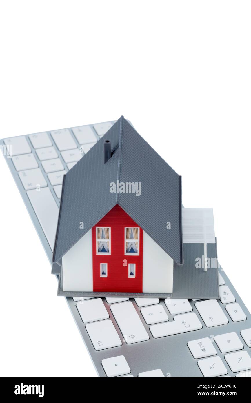 House on keyboard Stock Photo - Alamy