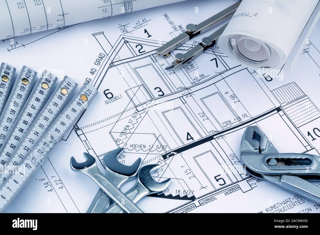 Building plan for a house Stock Photo - Alamy