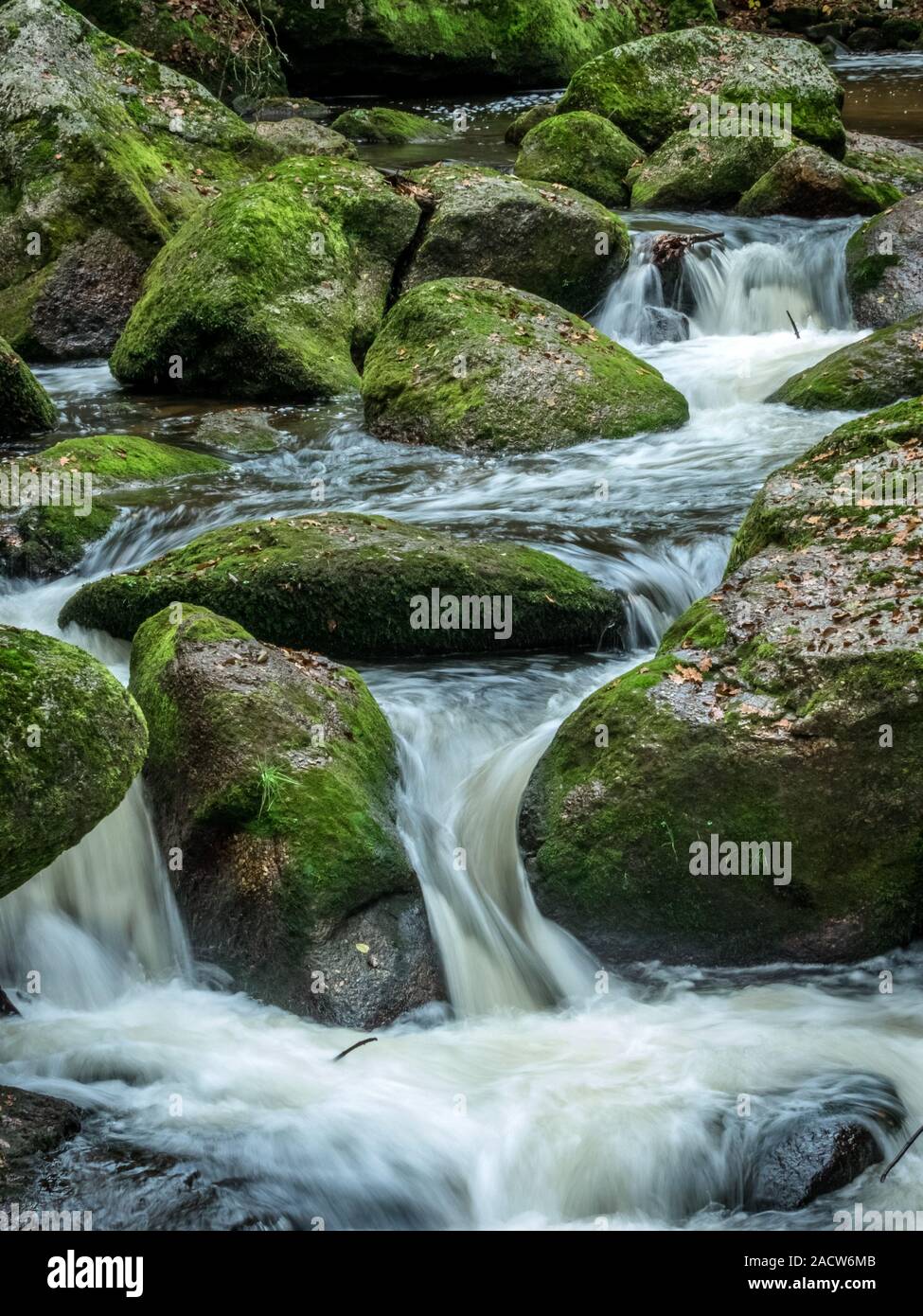 Stream with running water Stock Photo - Alamy