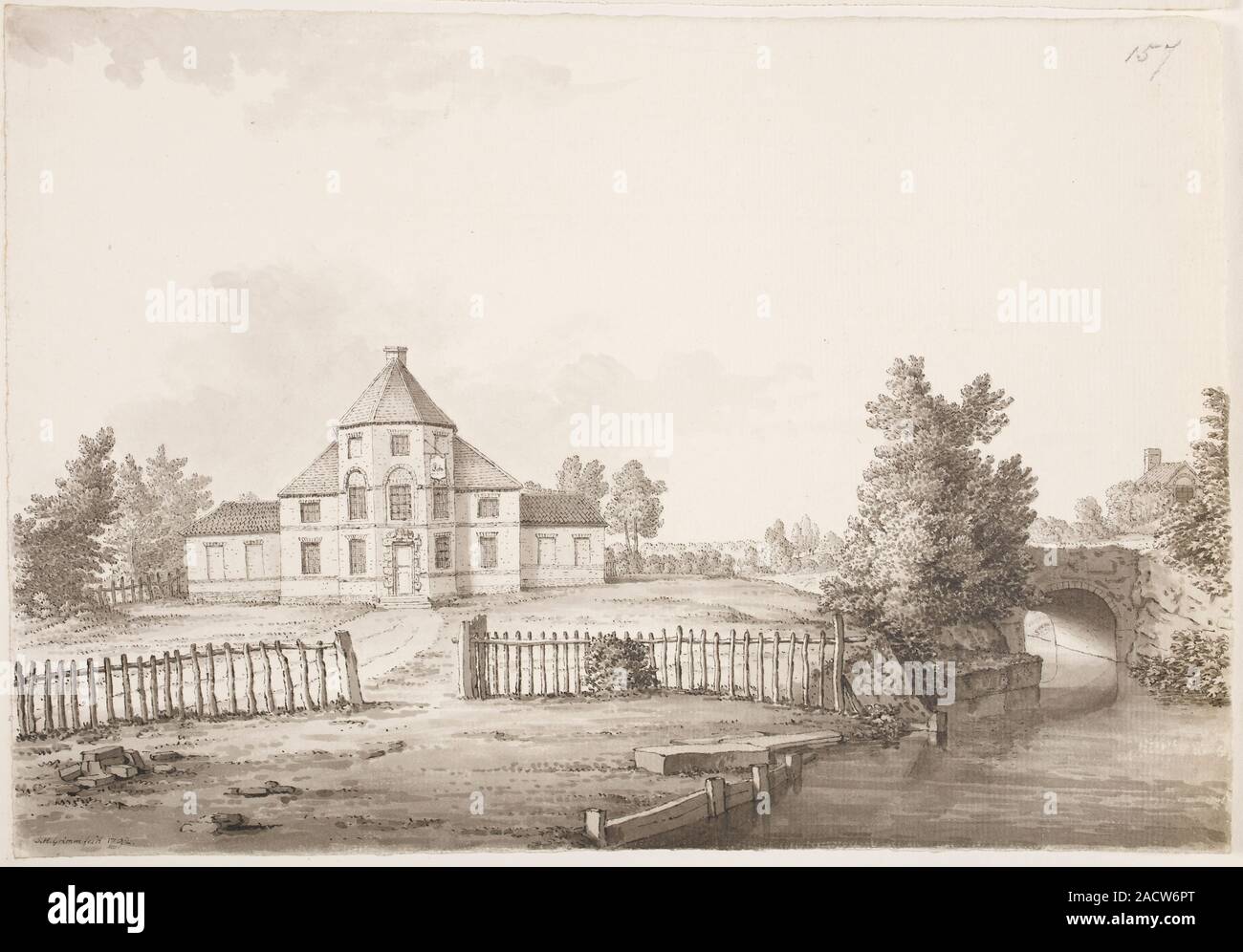 A large house in the English countryside. Park and estate, From a large ...
