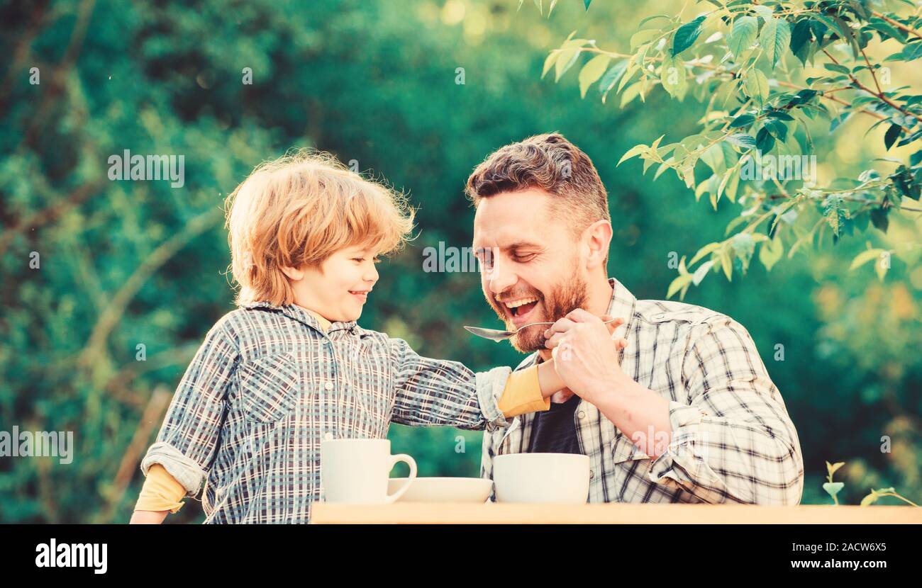 organic and natural food. they love eating together. Weekend breakfast ...