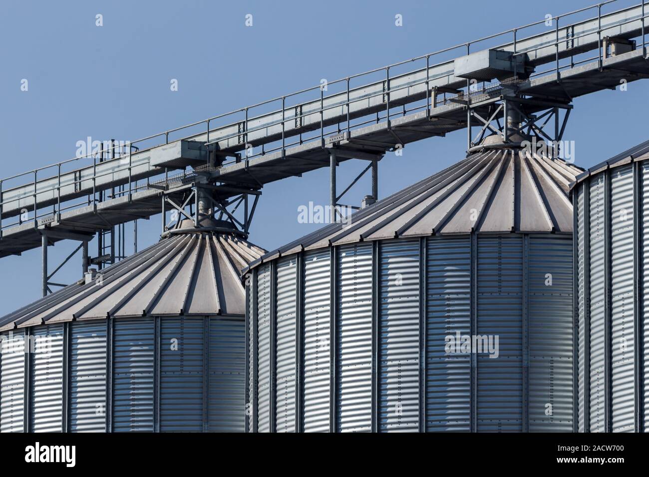 Silos in a warehouse Stock Photo - Alamy