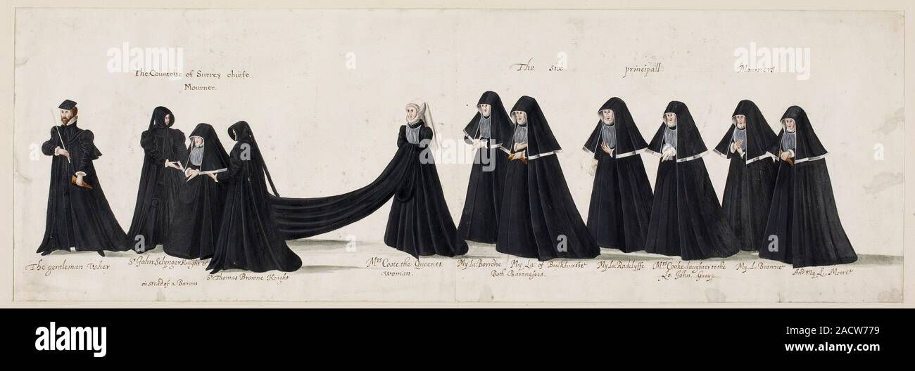 Funeral processions of prominent English figures in the 16th century ...