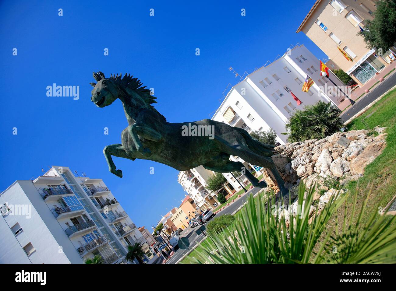 Statue of horse roundabout in ciutadella hi-res stock photography and ...