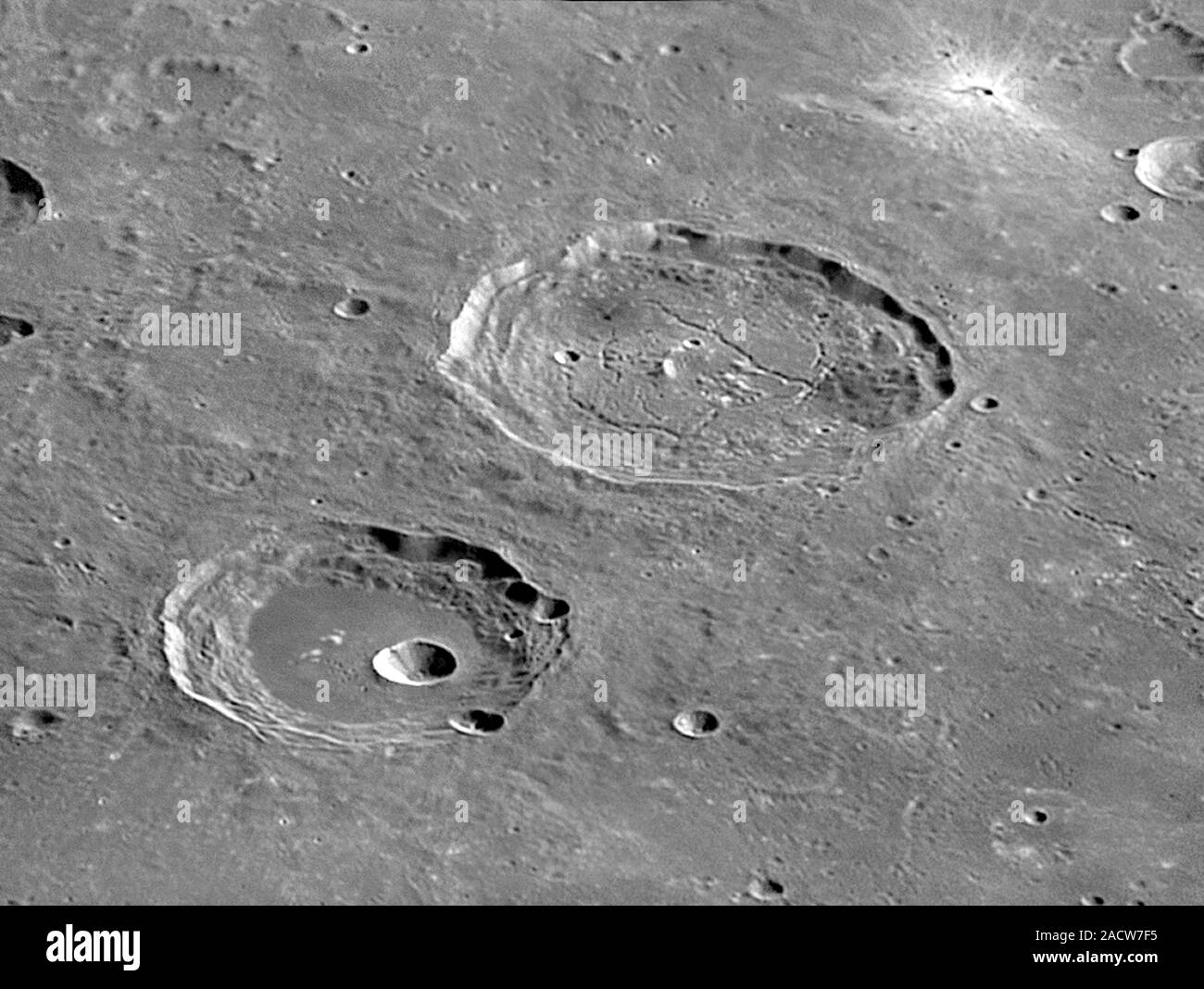 Lunar craters Hercules and Atlas. These craters are in the north-east ...