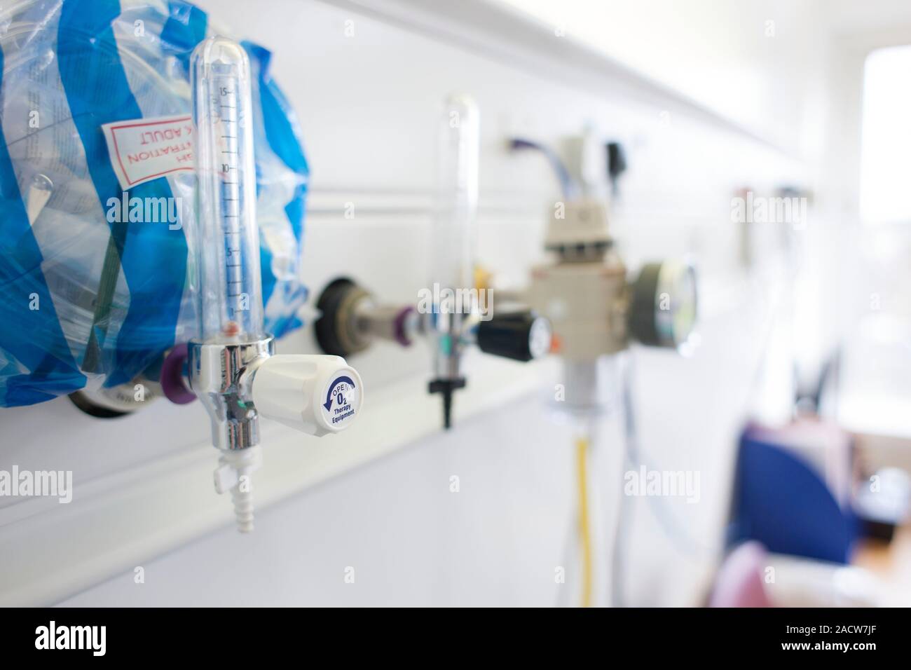 Hospital flow meters (left and centre) and suction unit controller ...
