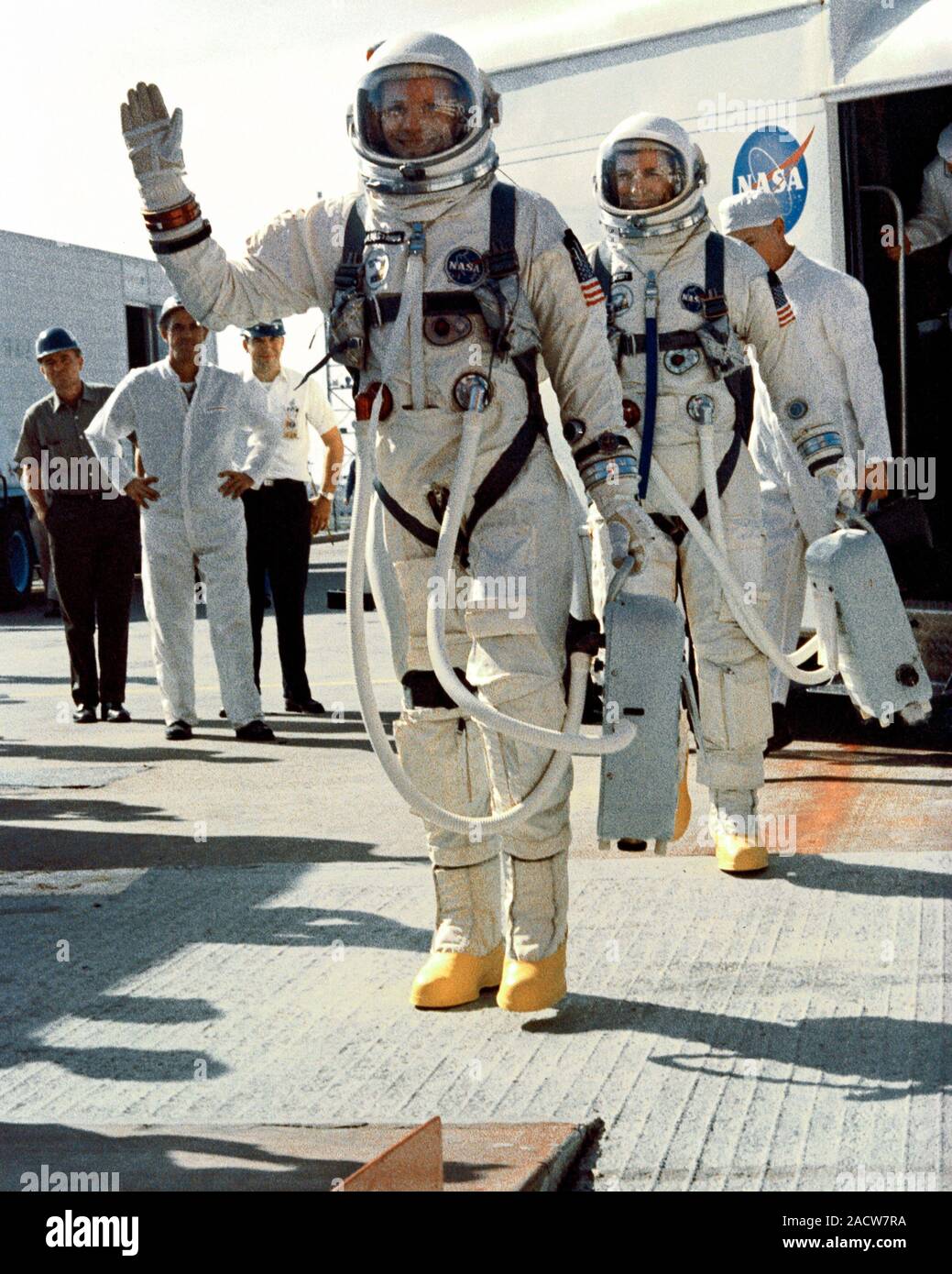 Neil Armstrong and David R. Scott in 1966. Astronauts Neil A. Armstrong ...