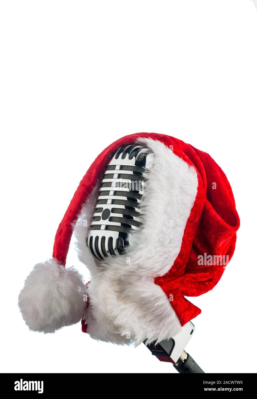 Santa retro microphone claus hi-res stock photography and images - Alamy