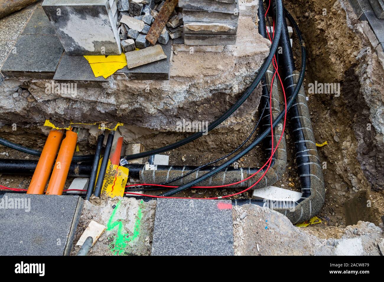 Construction site for infrastructure Stock Photo - Alamy