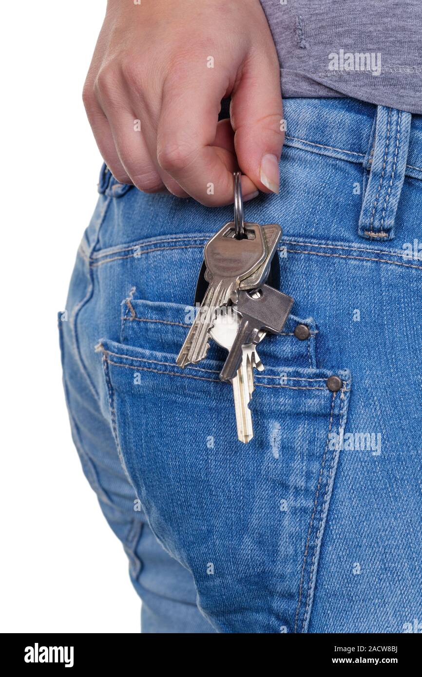 Hand of a woman with a bunch of keys Stock Photo - Alamy