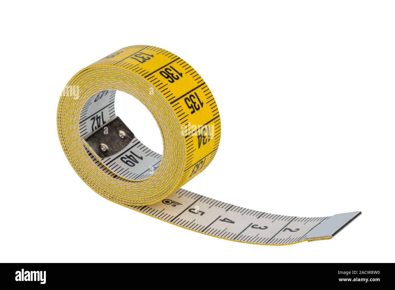 Yellow tape measure Stock Photo - Alamy