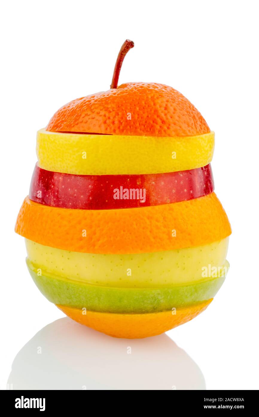 Different slices of fruit Stock Photo - Alamy