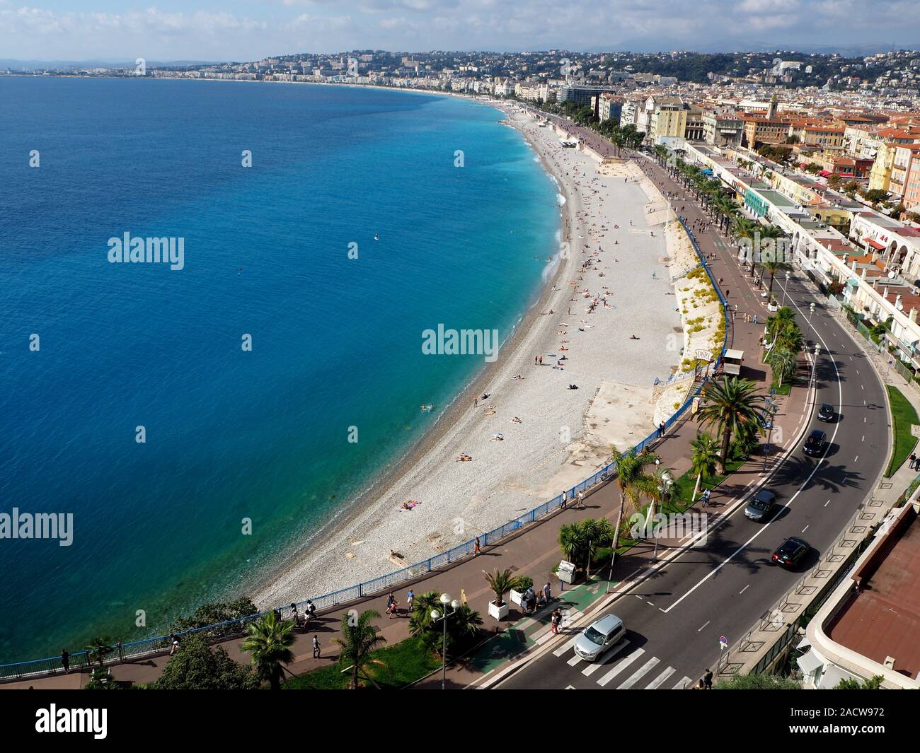 The promenade and the old town, Nice, France Stock Photo - Alamy