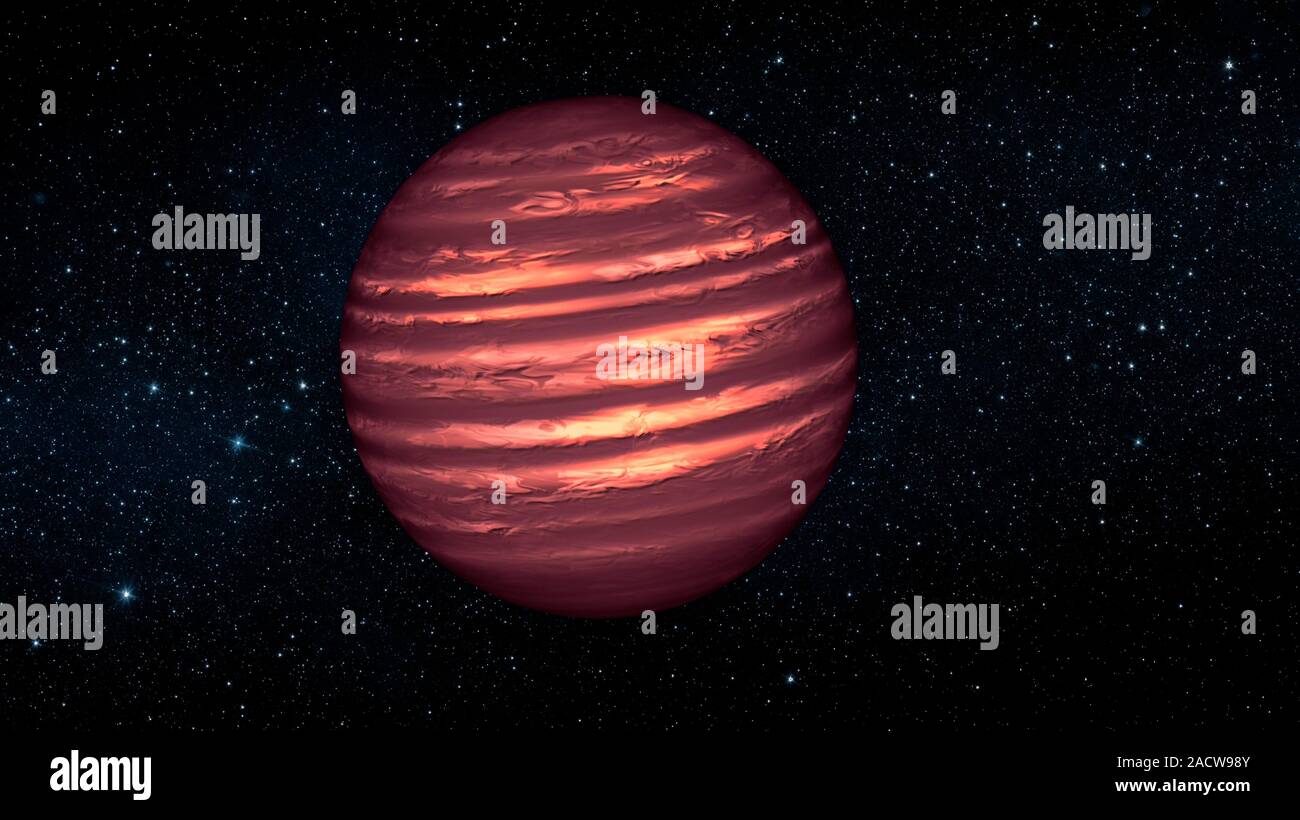 Brown dwarf. Computer artwork of the brown dwarf named 2MASSJ22282889 ...
