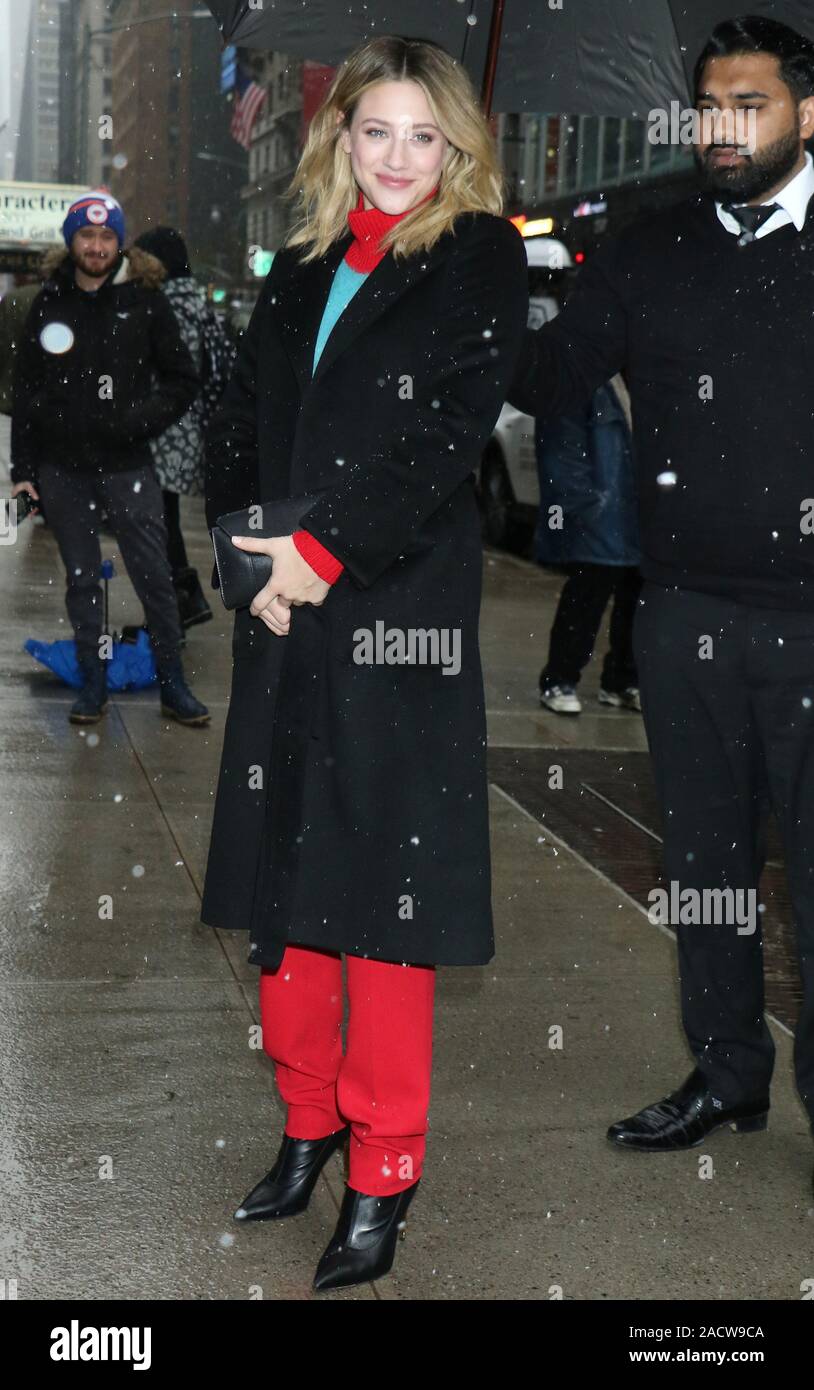 New York, NY, USA. 2nd Dec, 2019. Lili Reinhart seen at the SAG-AFTRA ...