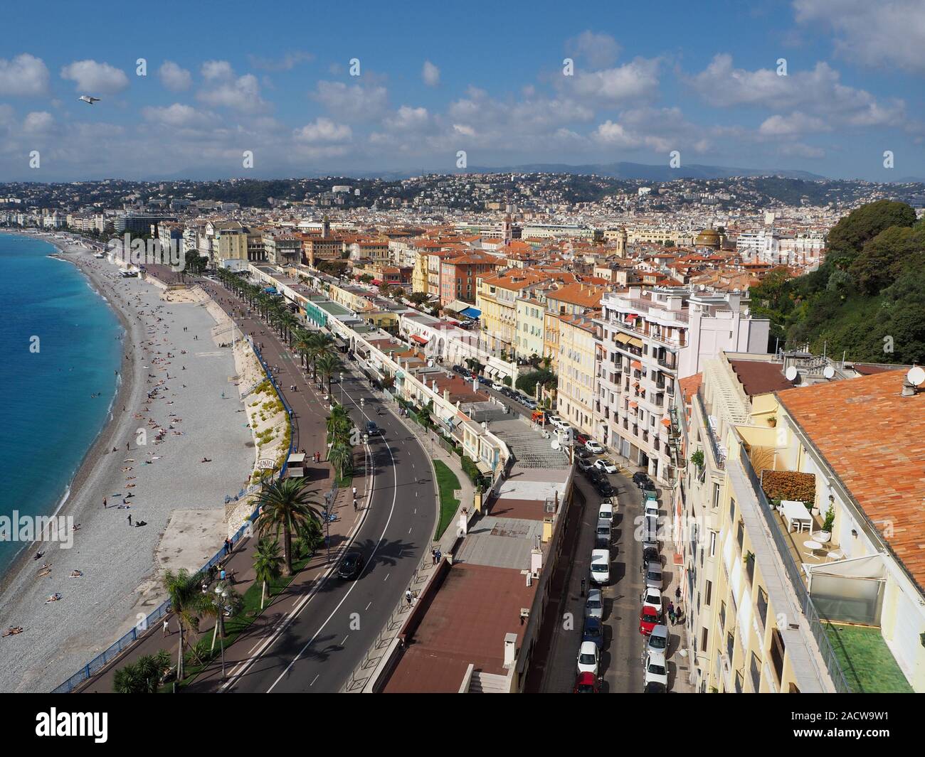 The promenade and the old town, Nice, France Stock Photo - Alamy